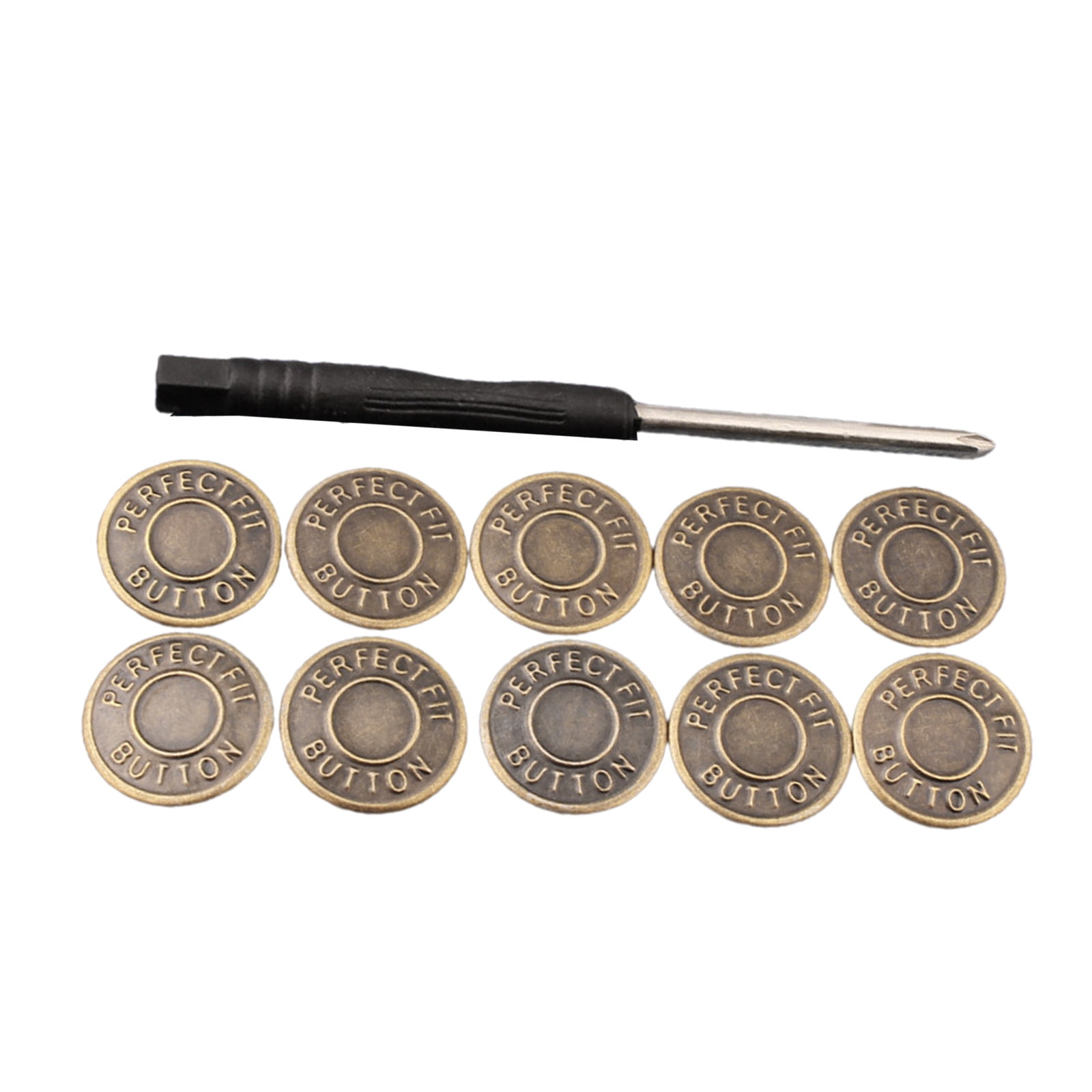 10 Pcs Jeans Buttons Removable Trouser Buttons 17mm Replacement Buttons ...