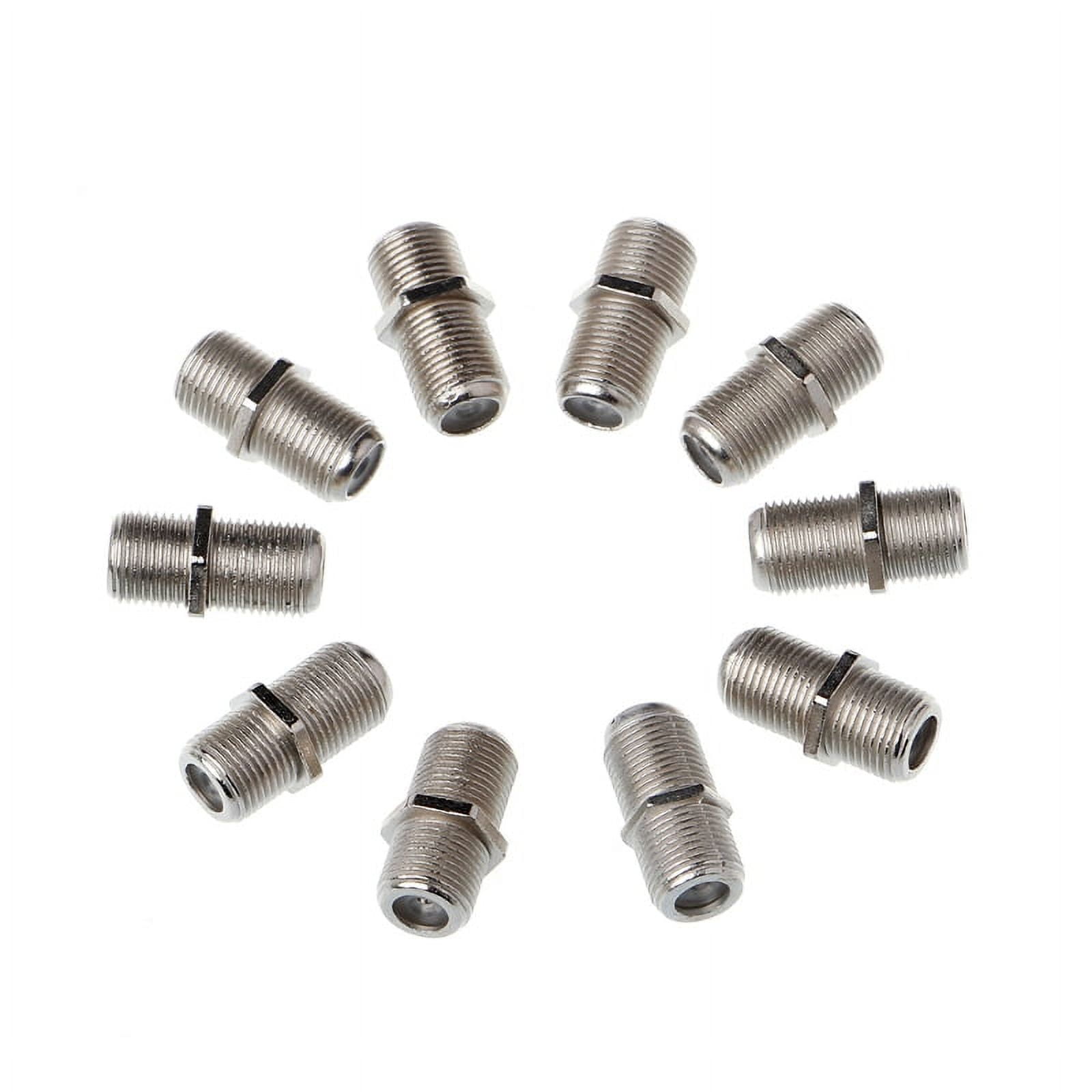 10 Pcs Joiner Barrels Connector F Plug Coupler Adaptor 4 for Sky Plus ...