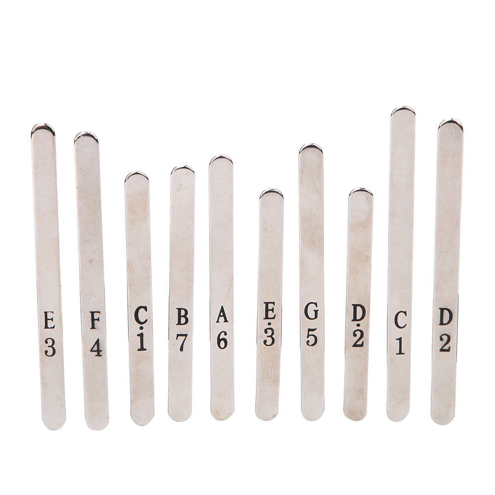 10 Pcs Kalimba Key 10 Tones Metal Replacement Thumb Piano Finger ...