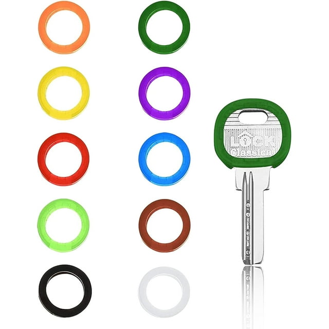 10 Pcs Key Covers, 10 Assorted Colors Key Caps Covers Caps Key Toppers Tags Set Flexible Key ...