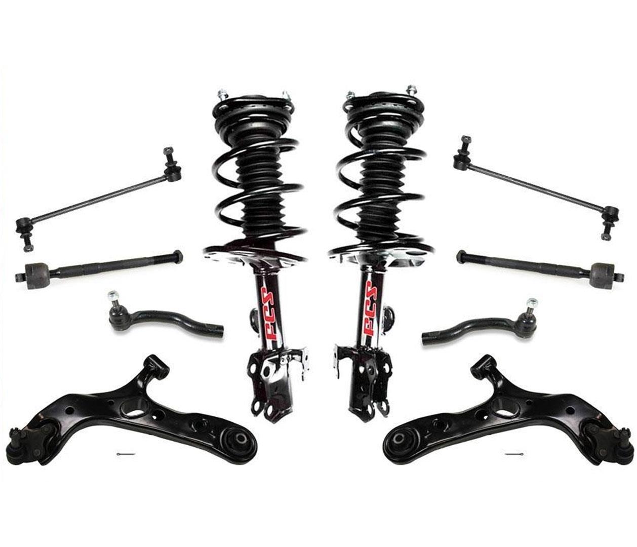 10 Pcs Kit Complete Struts Control Arms for Toyota Rav4 06-08 Sport 09 ...