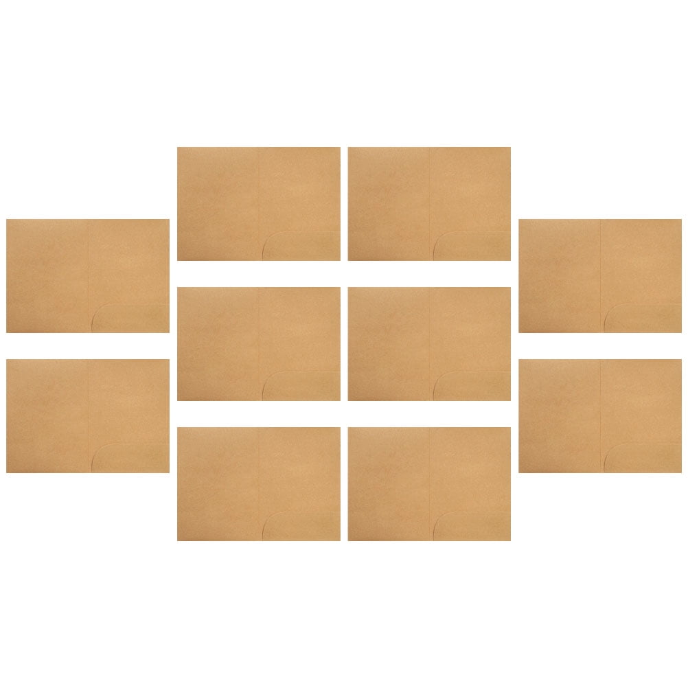 10 Pcs Kraft File Folders Bifold Envelope Document Organizer Envelopes ...