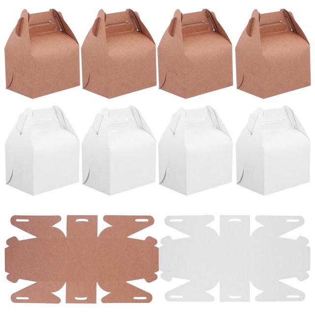 10 Pcs Kraft Paper Cookie Boxes Lightweight Bread Boxes Folding ...