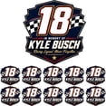10 Pcs Kyle Busch 18 Memorial Vinyl Sticker, 5 Inch, Racing Tribute ...