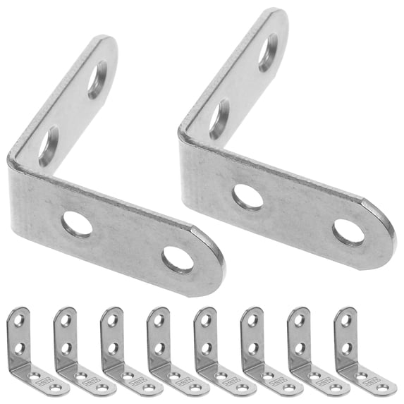10 Pcs L Brackets for Wood Metal Shelf Mini Heavy Dresser Quartet ...