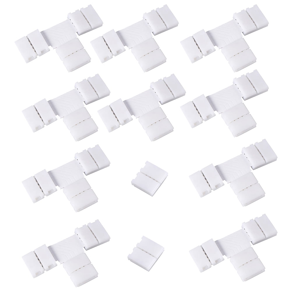 10 Pcs LED Corner Connector 3 Pin LED Light Strip Connector 4 Pin LED ...