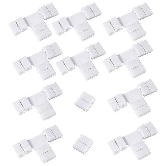 10 Pcs LED Corner Connector 3 Pin LED Light Strip Connector 4 Pin LED ...