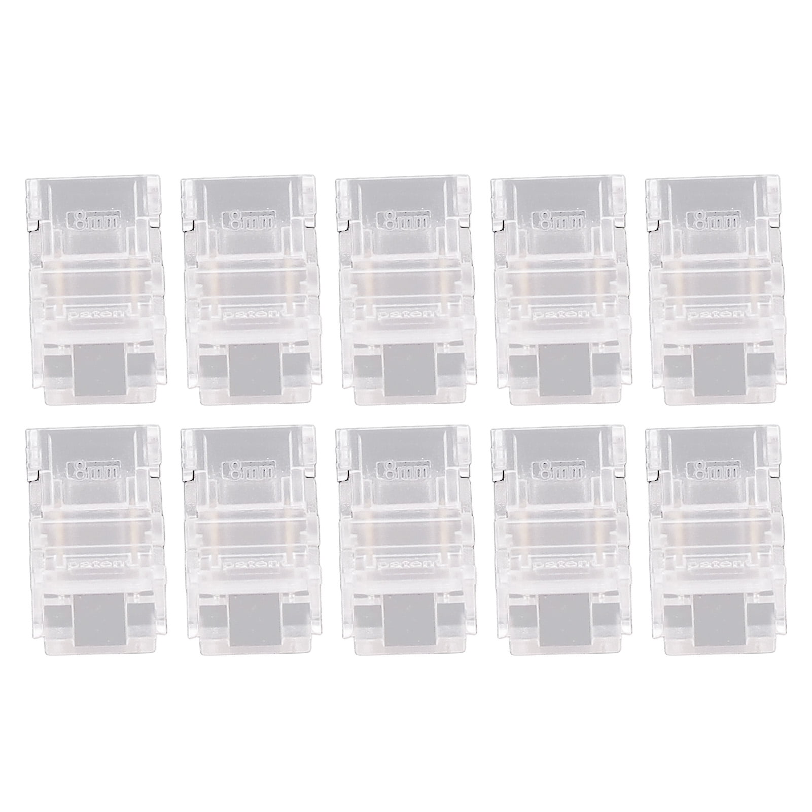 10 Pcs LED Light Strip Connectors 2Pin 8mm Strip to Strip Solderless ...