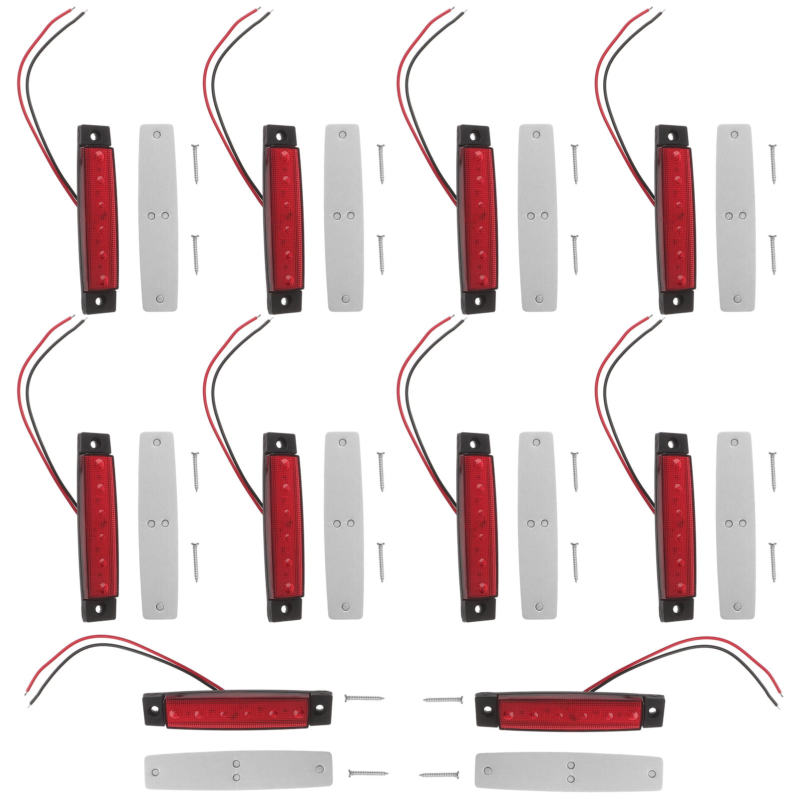 10 Pcs LED Light Strip for Truck Car Brake Strips Signal Trailer Tail ...