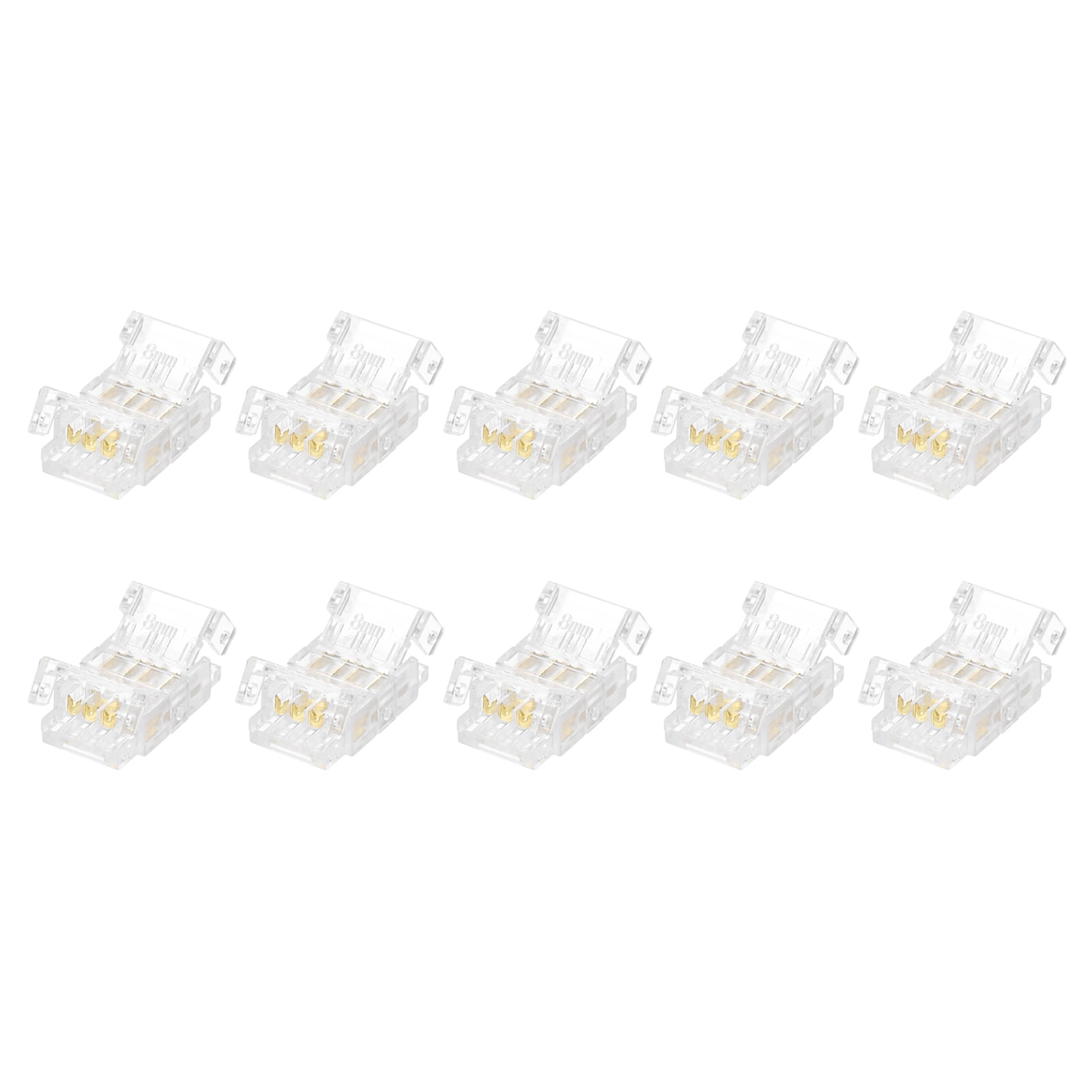 10 Pcs LED Strip Connector 4 Pin 8mm LED Connectors for Strip Lights ...