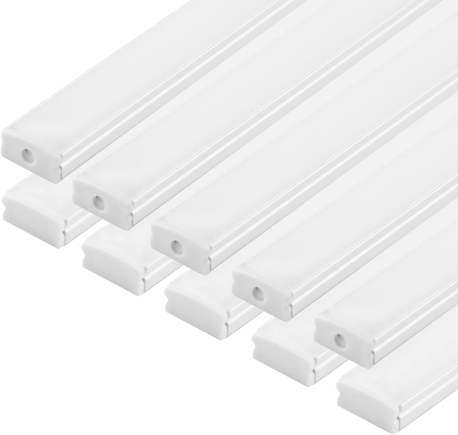 10 Pcs LED Strip Light Track 1 ft Channel System 45°Curved Thicker Led ...