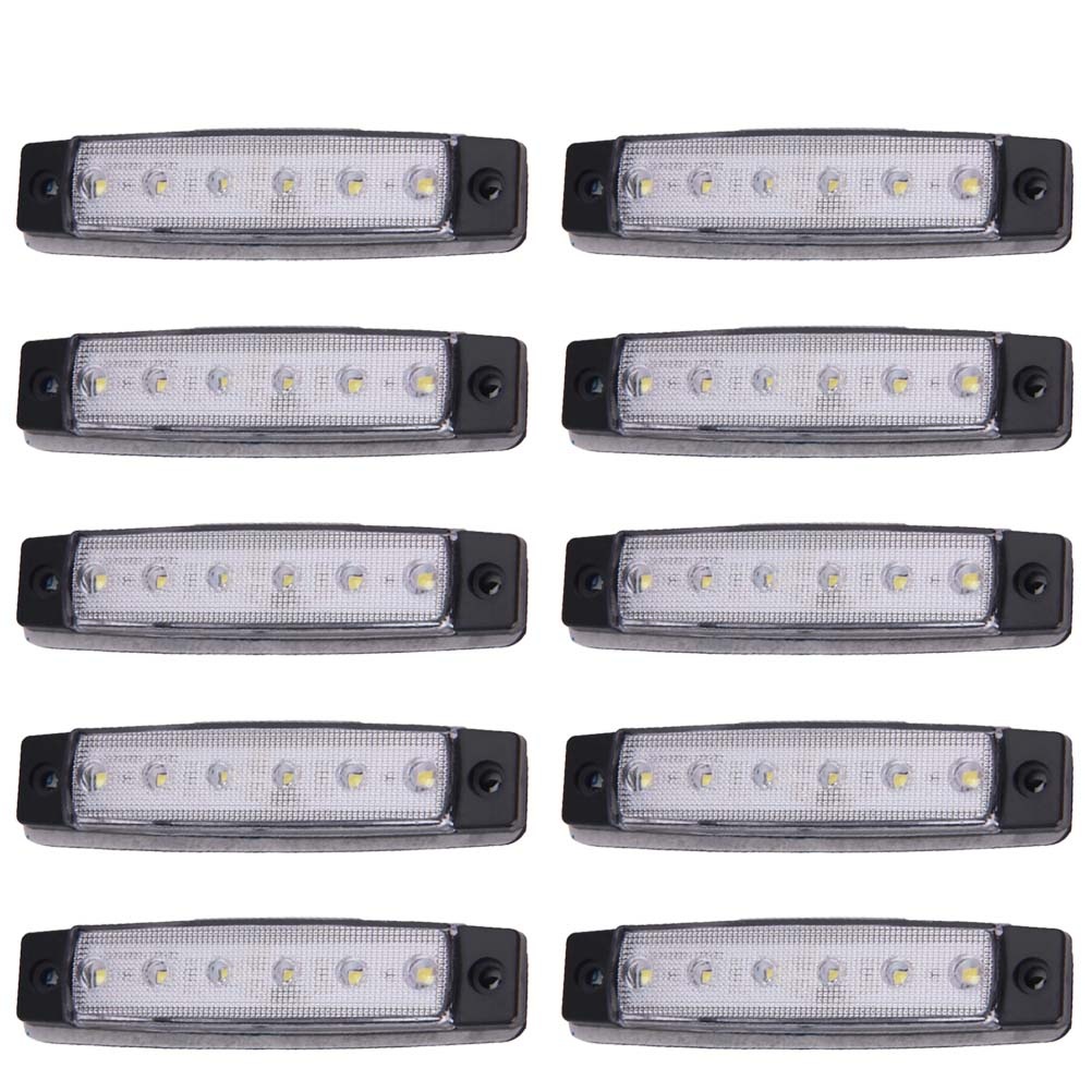 10 Pcs LED Trailer Lights Rear Tractor Tail Waterproof White - Walmart.com