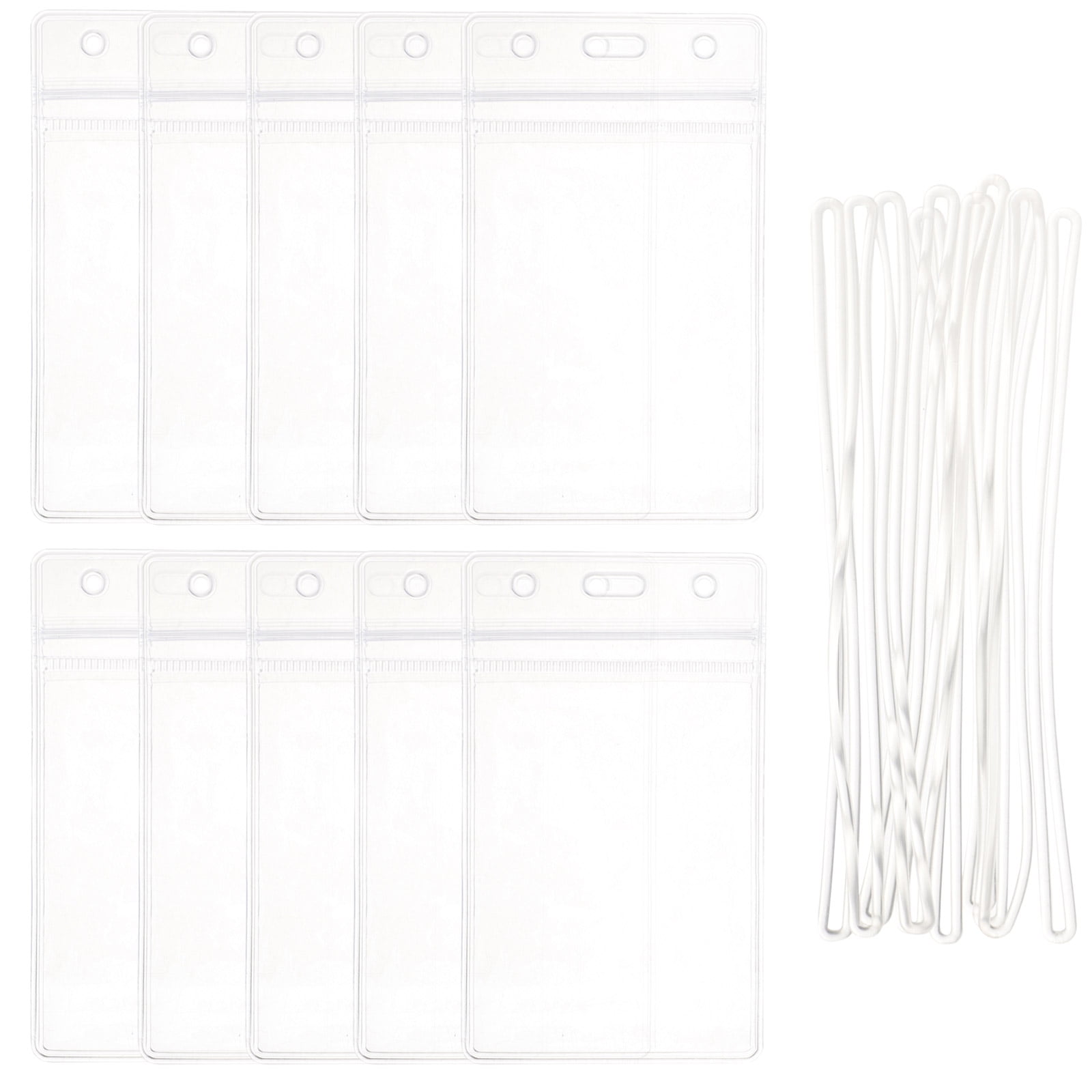 10 Pcs Labels Id Badge Boarding Pass Holder Transparent Luggage Tag ...