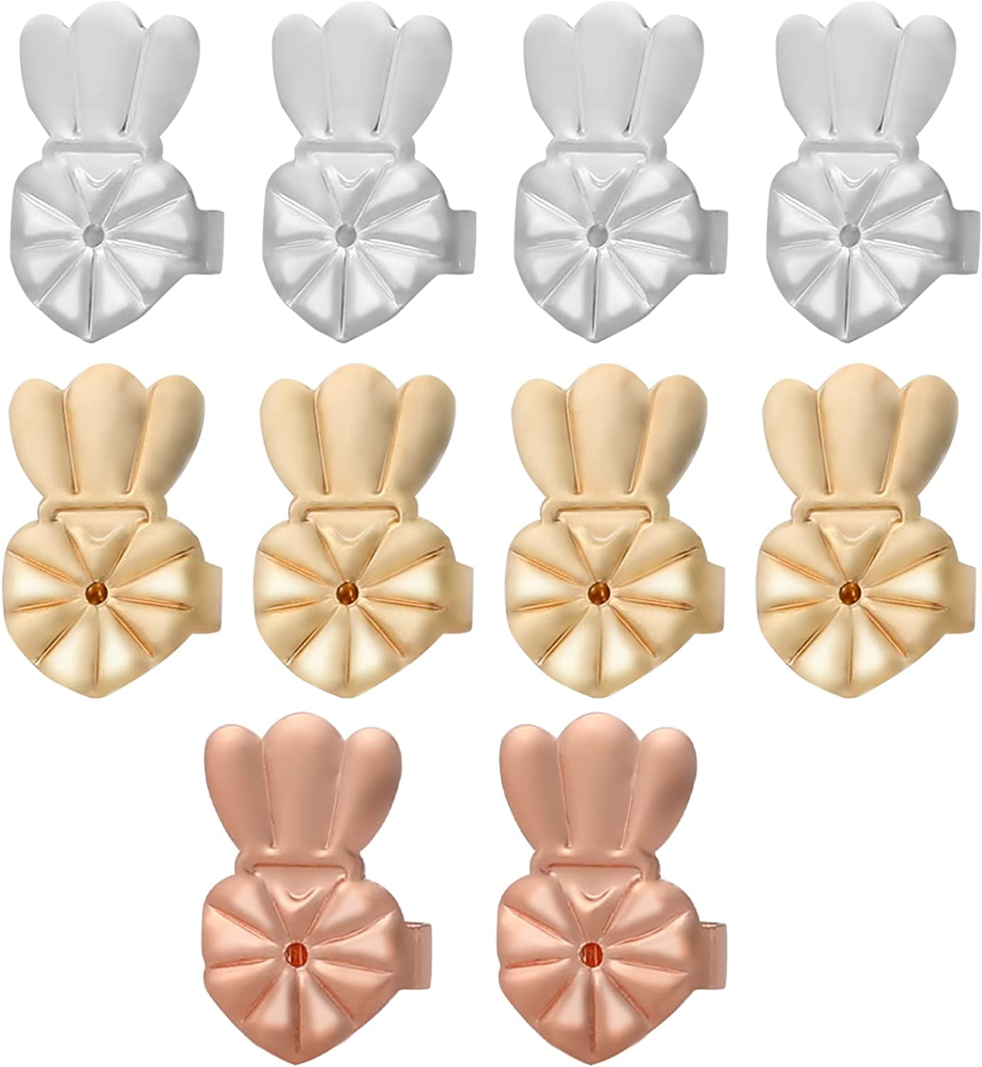 10 Pcs Large Earring Backs for Studs Adjustable Heavy Earring Support ...