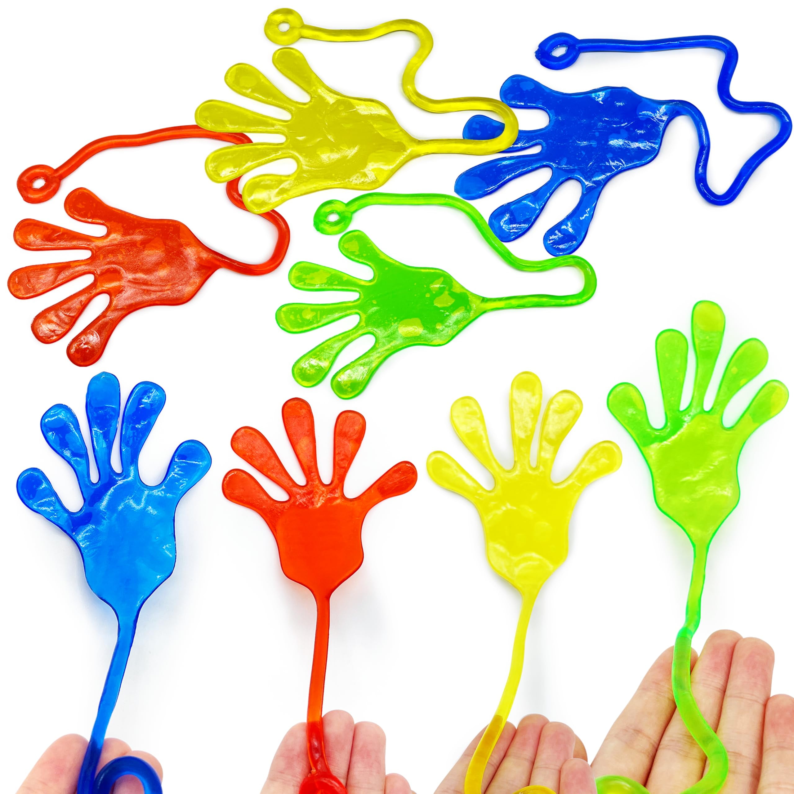 10 Pcs Large Sticky Hands Bulk Party Favors for Kids, Jumbo Stretchy ...