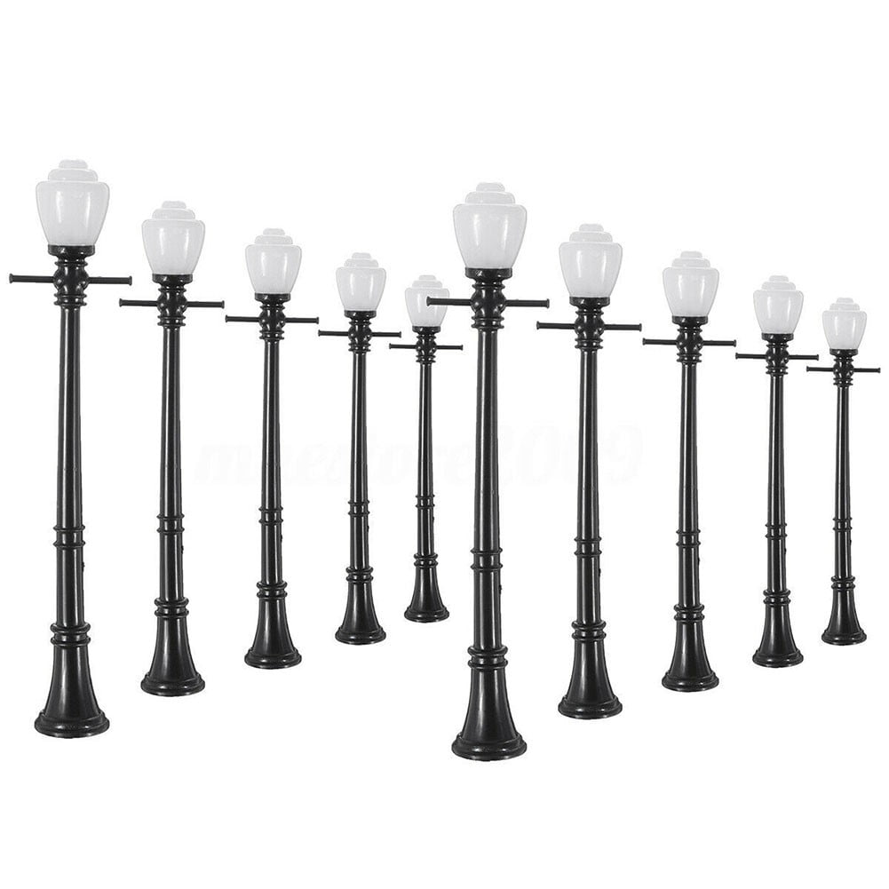 10 Pcs Lcx04 Model Railway Lamp Post Lamp Street Lamp O Scale Led+10 ...