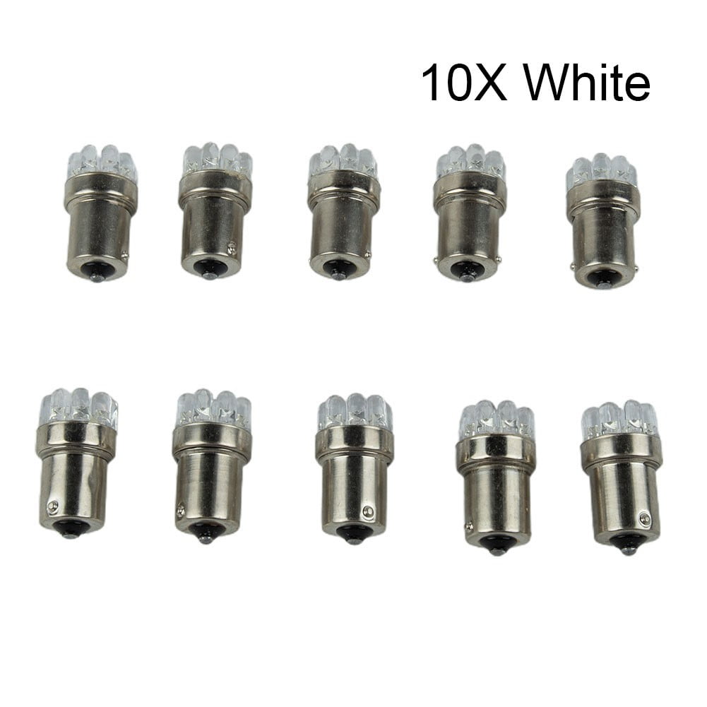 10 Pcs Led Light Bulbs 9 Leds 1156 Ba15S P21W 382 Turn Signal Backup ...