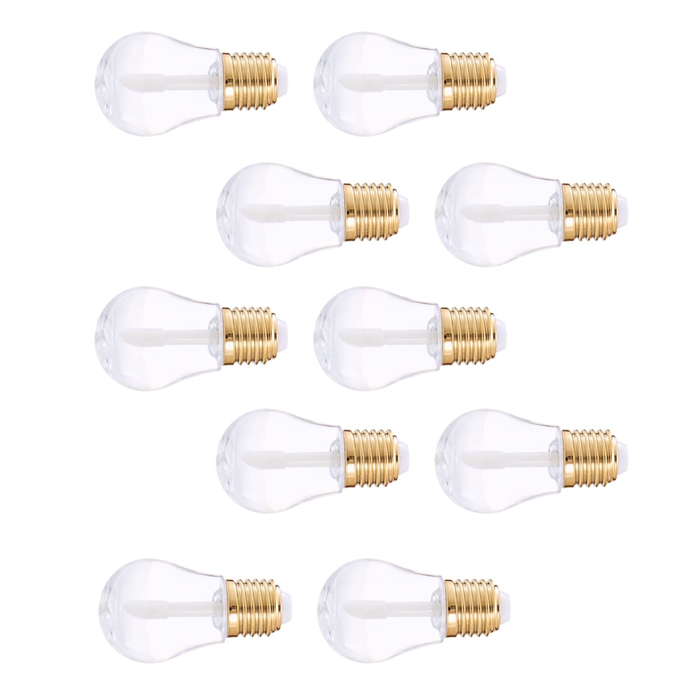 Golden Plastic Lip Gloss Tubes for Storage Use 10pcs Clear Body ...