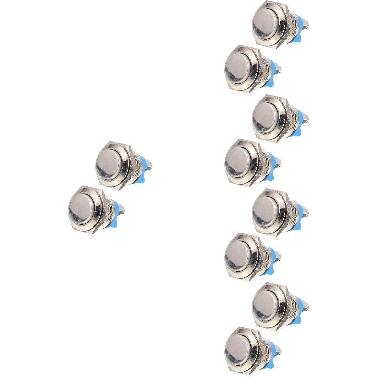 10 Pcs Light Doorbell Button Metal The Chime Push Replacement Parts ...