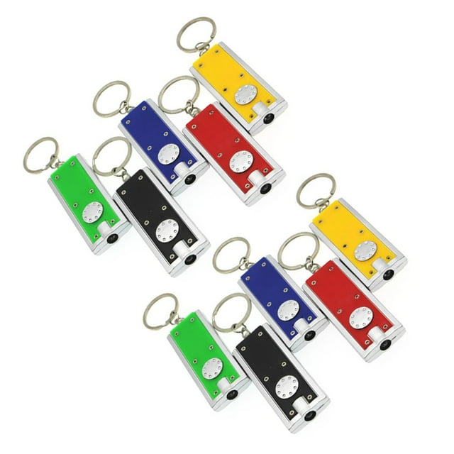 10 Pcs Lighted Flashlight Luminous Keychain Mini LED Portable - Walmart.com