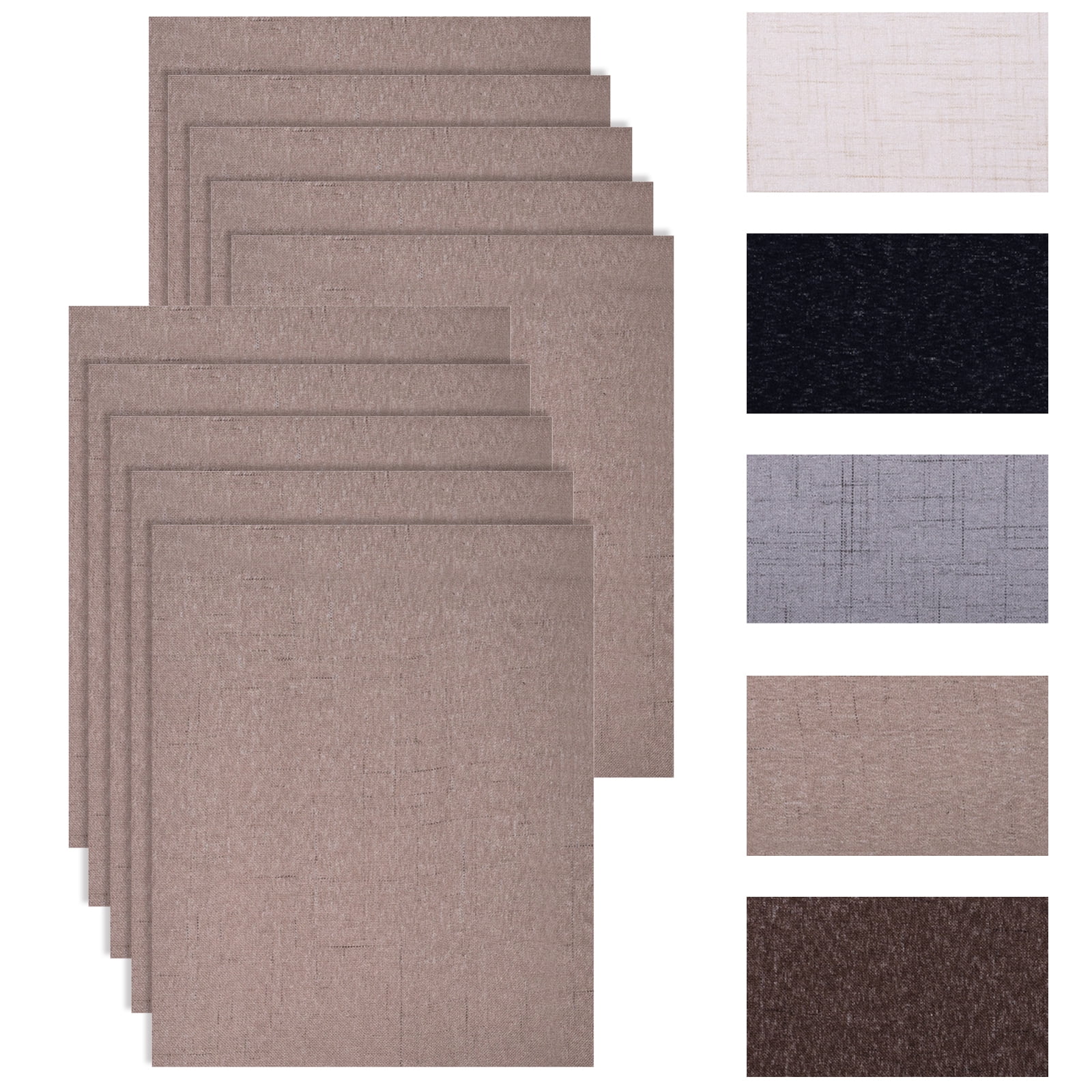 10 Pcs Linen Fabric Self-Adhesive Patches Multi-color Repair Patches ...