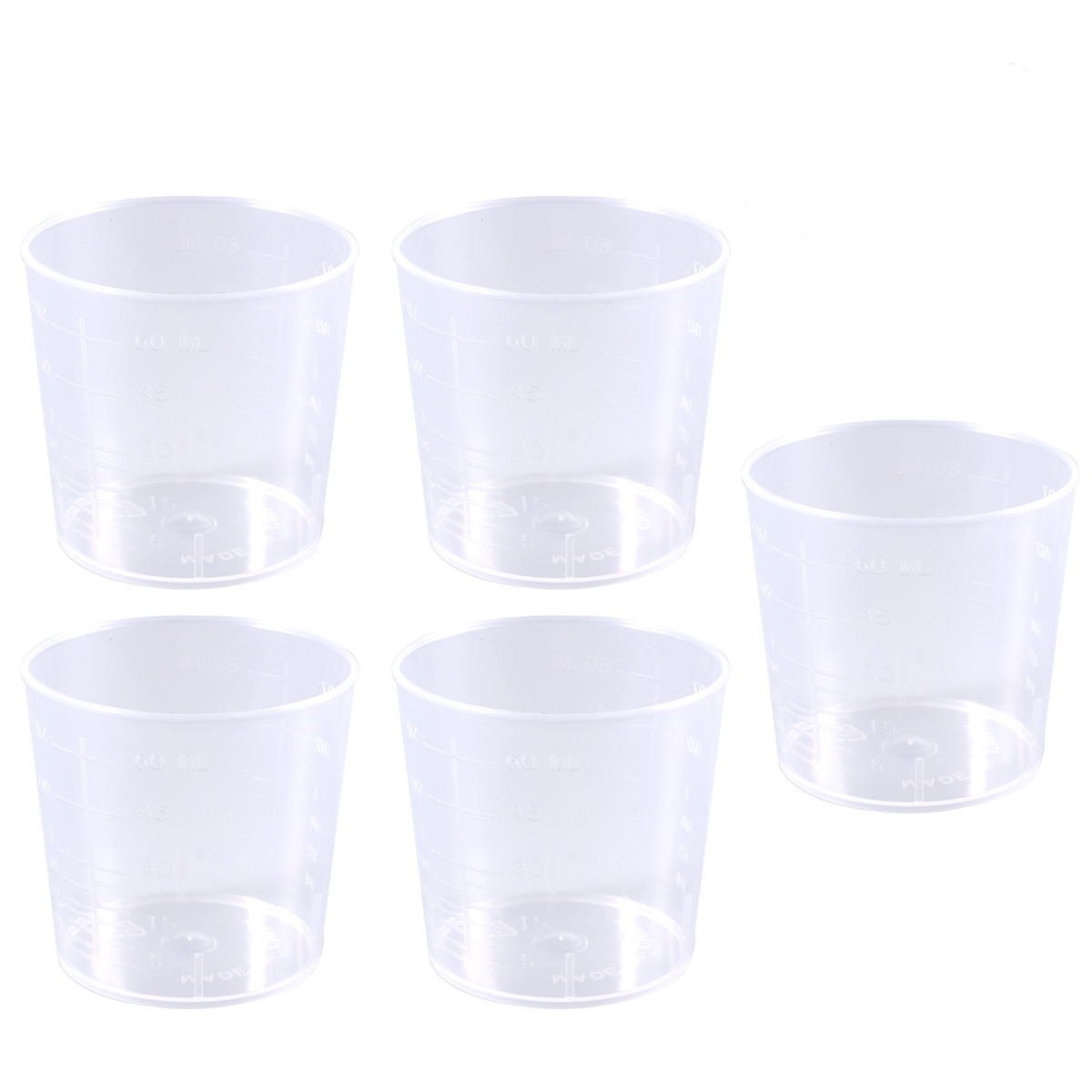 10 Pcs Liquid Measuring Cups Plastic Beakers Container With Graduations Graduated Measurement ...