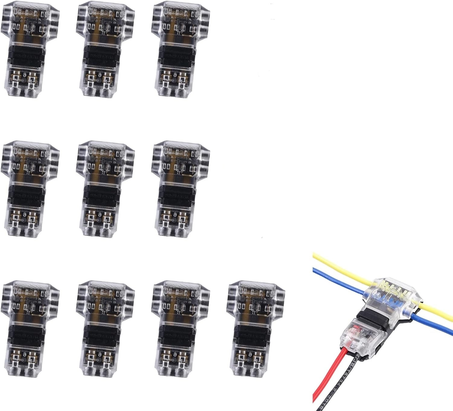 10 Pcs Low Voltage Wire Connector 2 Pin Universal Compact Wire ...