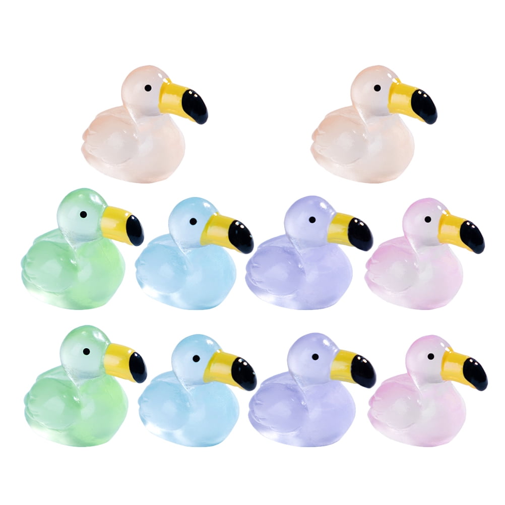 Mini Resin Flamingo Figurines Assorted Color Crafts for Home Decor 10 ...