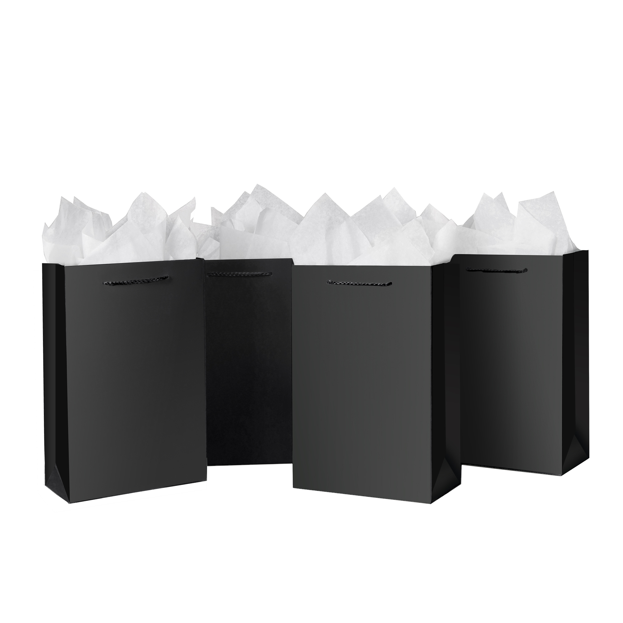 10 Pcs Luxury Black Bags with Tissue Paper, Gift Bags for Men ...