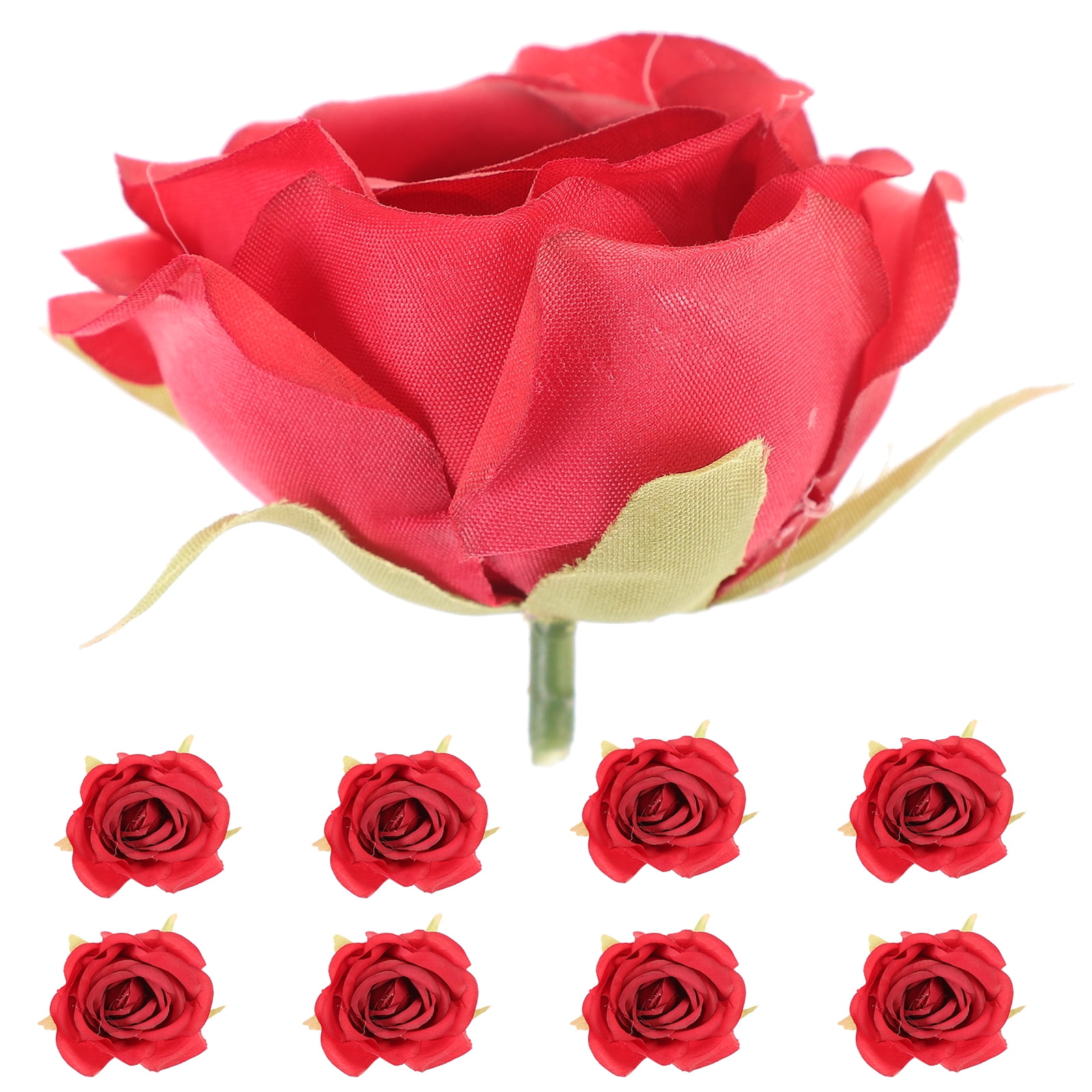 10 Pcs Luxury Rose Headdress Store Decor DIY Crafts Bride 6X6X4CM Red ...