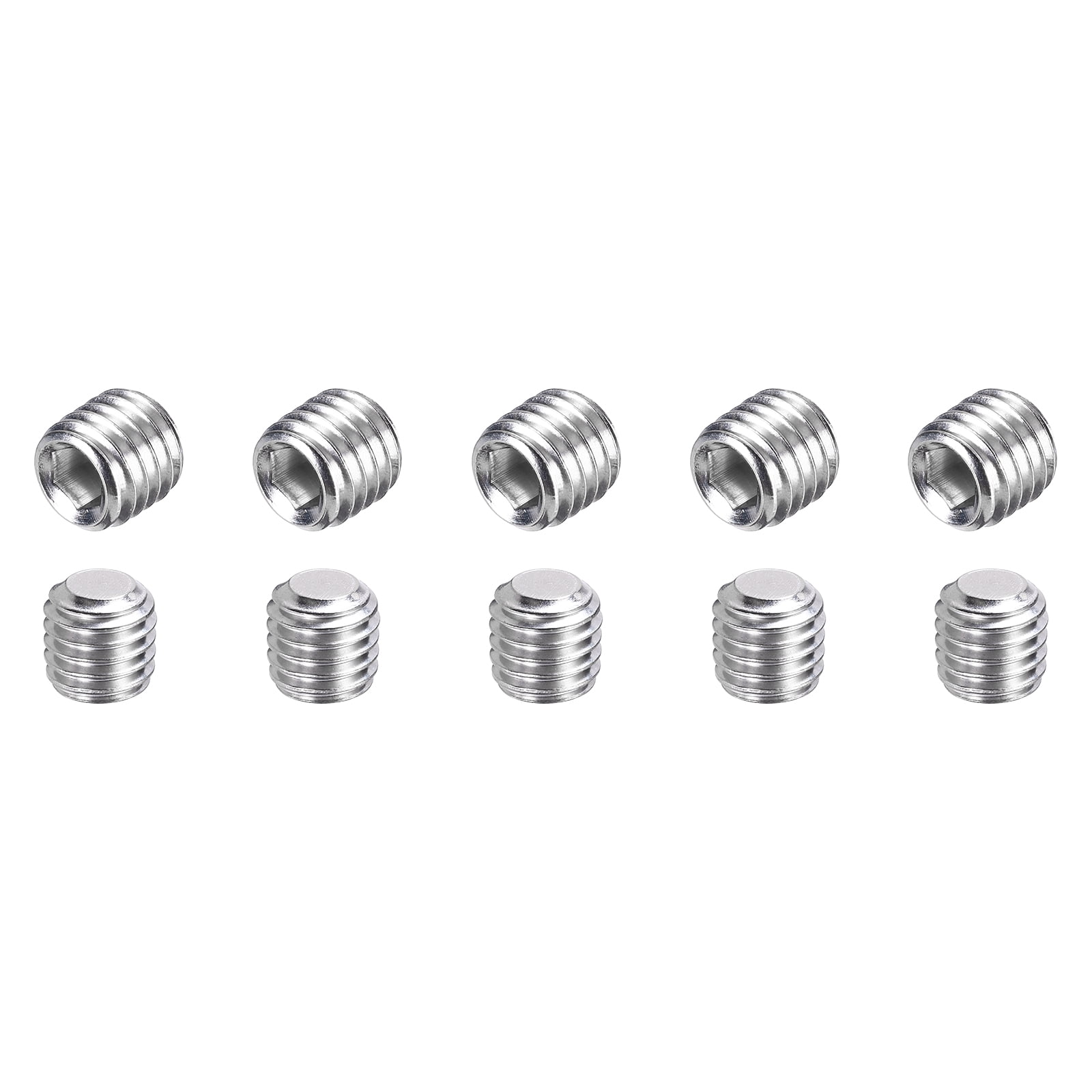 10 Pcs M10-1.5 x 10mm Grub Screws, 304 Stainless Steel Cup Point Allen ...