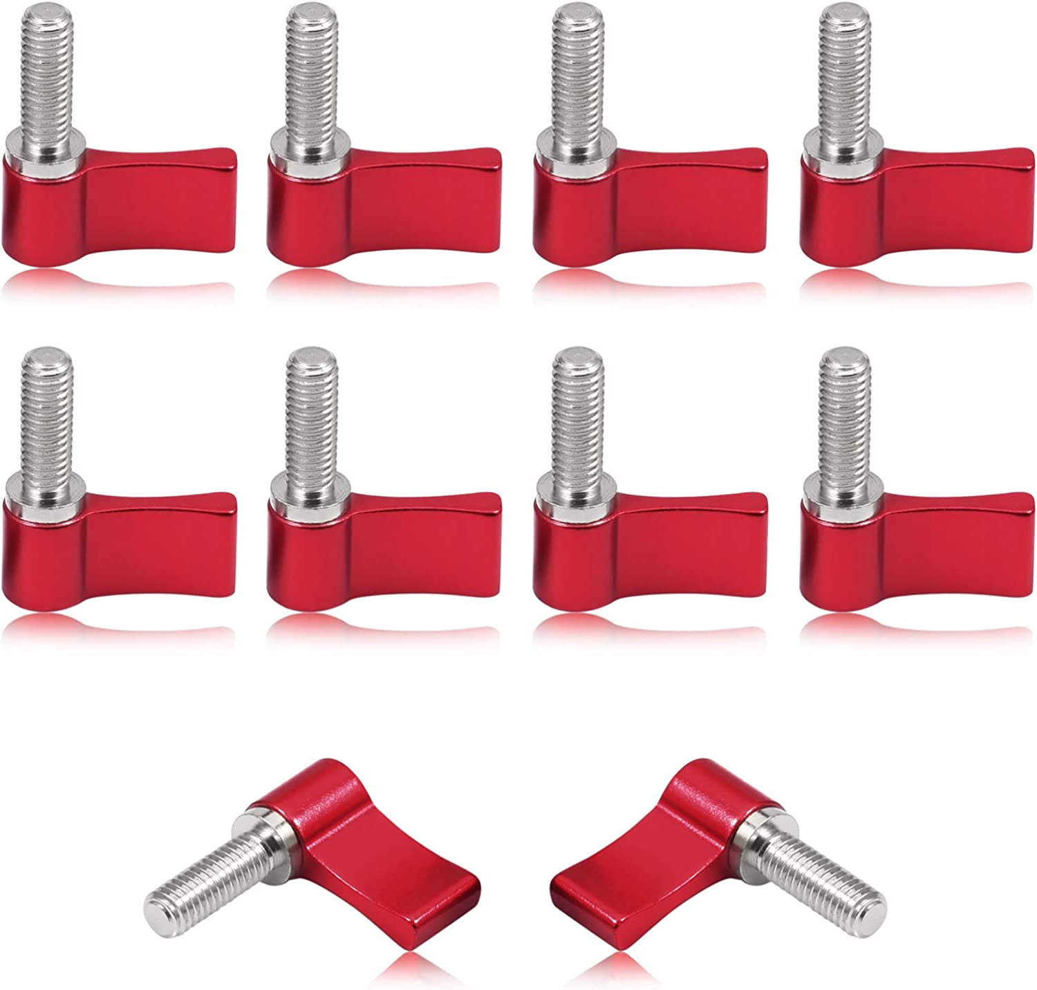 10 Pcs M6 17mm Screw with Handle Thumb Screw Male Threading Rotating ...