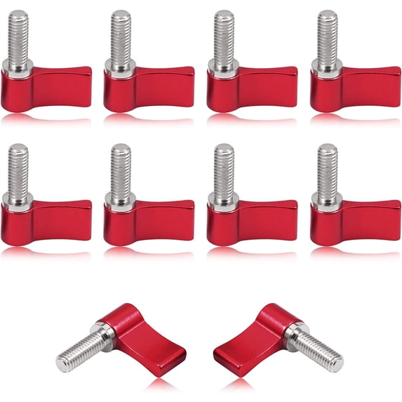 10 Pcs M6 17mm Screw with Handle Thumb Screw Male Threading Rotating ...