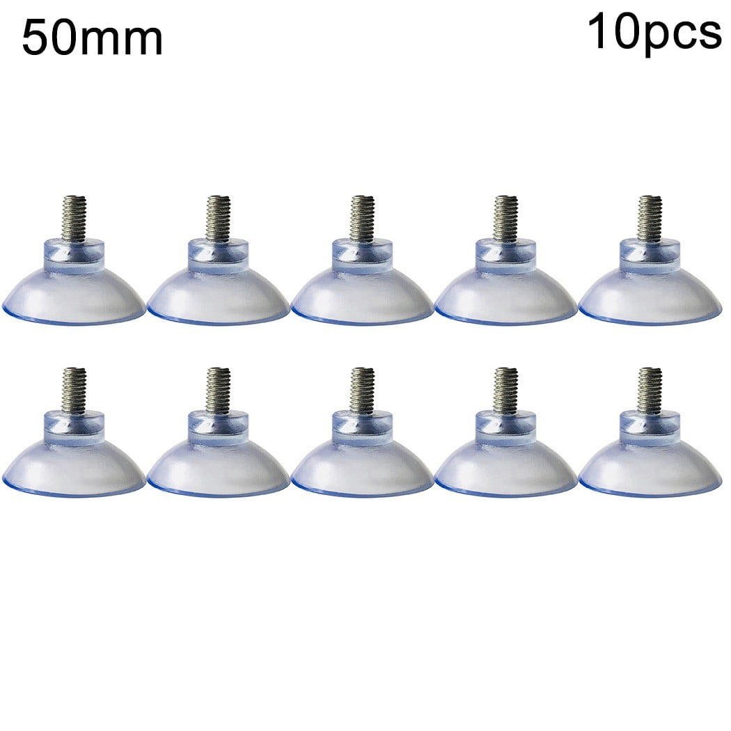 10 Pcs M8 Clear Nut Thumb Screw Suction Cups/Pad Suckers Turn Plastic ...
