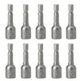 10 Pcs Magnetic Nut Driver Set 8mm 5/16" Socket Adapter Hex Drill Bit ...