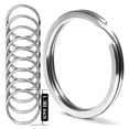 10 Pcs Marine Grade Stainless Steel Split Ring for Keychains 1 inch ...