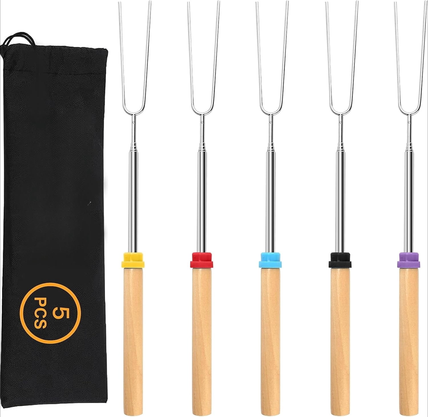 10 Pcs Marshmallow Roasting Sticks for Fire Pit Long 32Inch, Smores ...