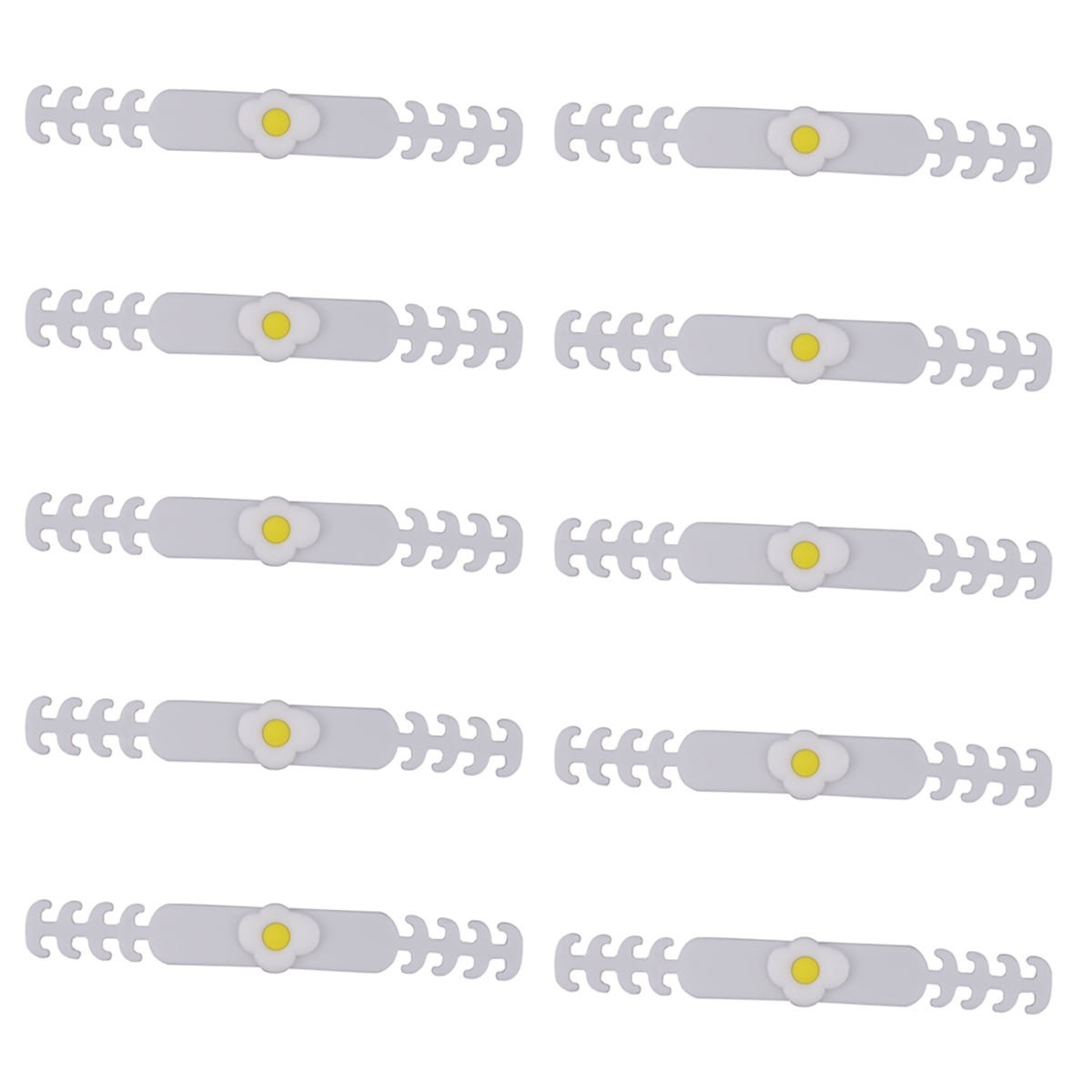 10 Pcs Mask Hook Disposable Face Masks Supplies Adjustable White Pvc ...