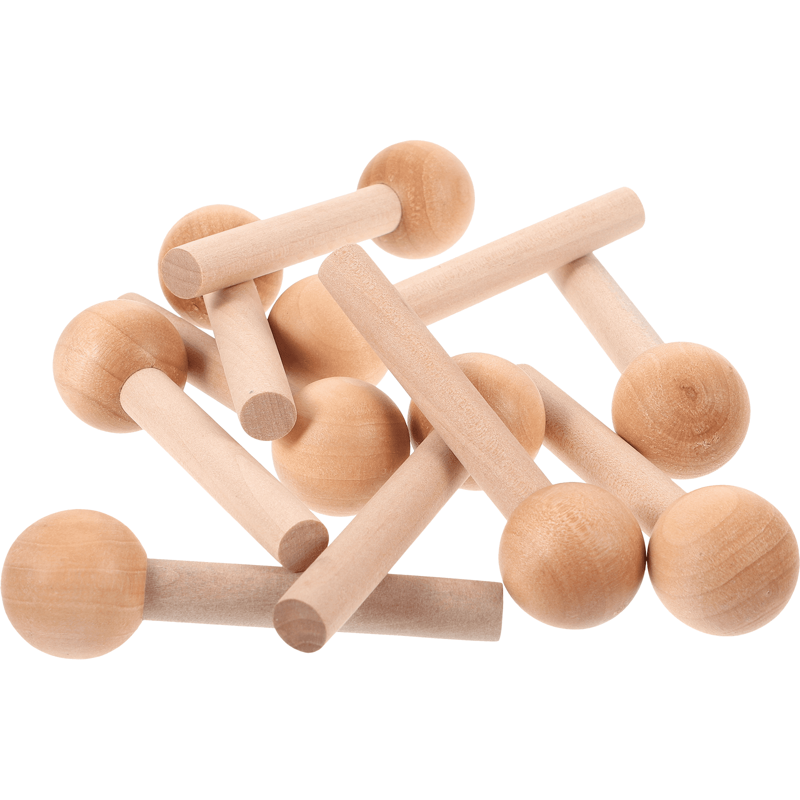 10 Pcs Matchstick Hole Board Peg Board Wooden Pegs Dowel Rod Pin Wood ...