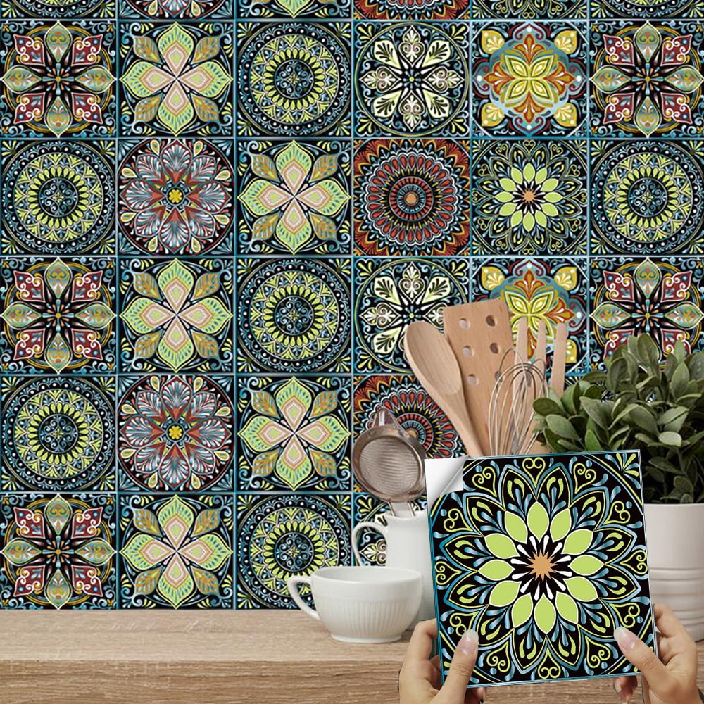 10 Pcs Matte Film Tile Wall Sticker Waterproof Peel and Stick Floor ...