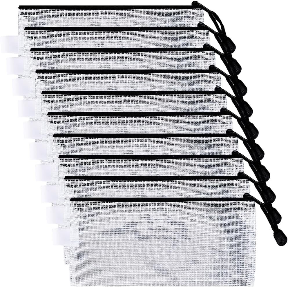 10 Pcs Mesh Money Pouch Clear Cash Register Money Pouch Money Bag with ...