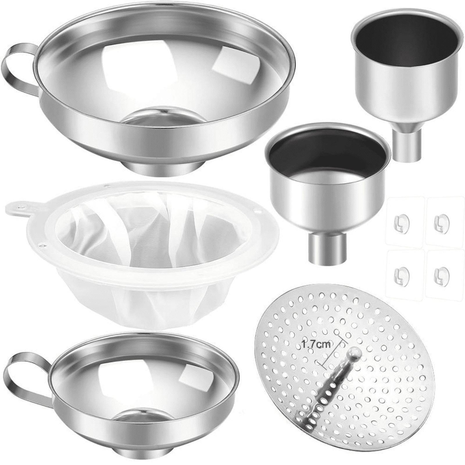 10 Pcs Metal Canning Funnels Set Wide Mouth Mason Jar Funnels for ...