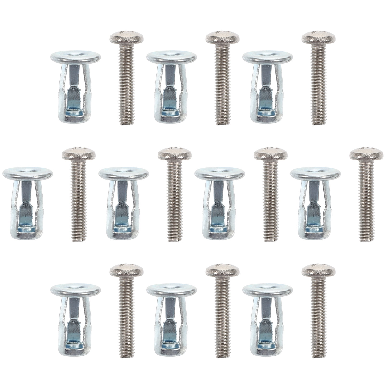 10 Pcs Metal Hollow Door Anchor Screw Fasteners Petal Nuts with Jack ...