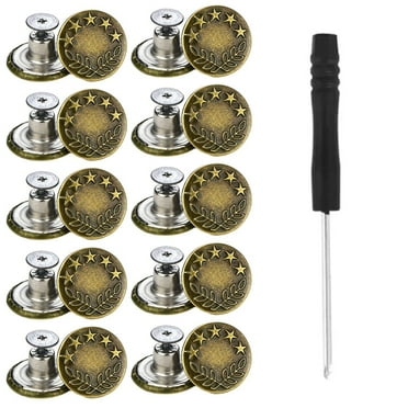 50 Sets Sew On Snaps Buttons Metal Snaps Fasteners Press Studs Buttons ...