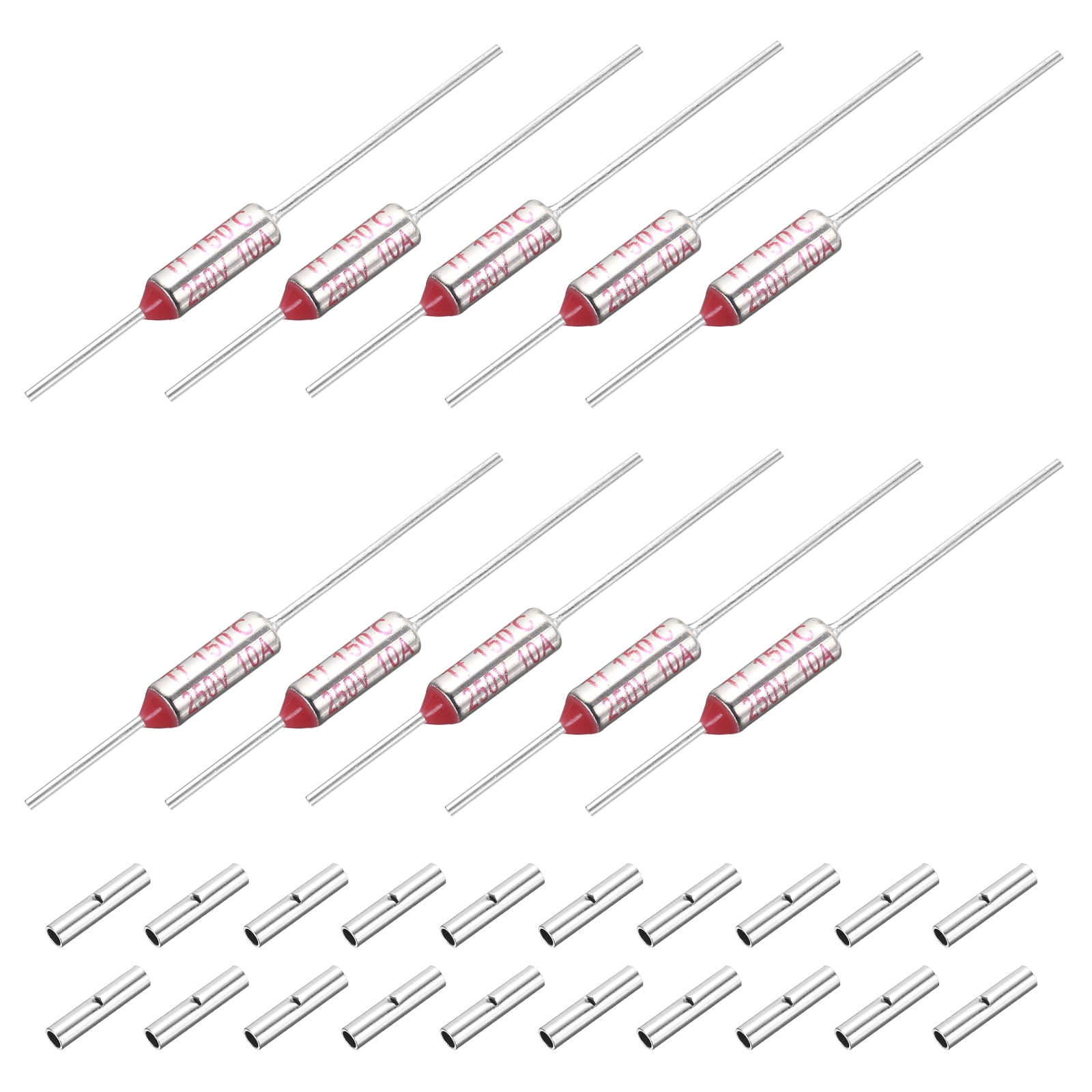 10 Pcs Metal Temperature Thermal Fuse SF150 150C 302F 10A 250V Cutoff ...