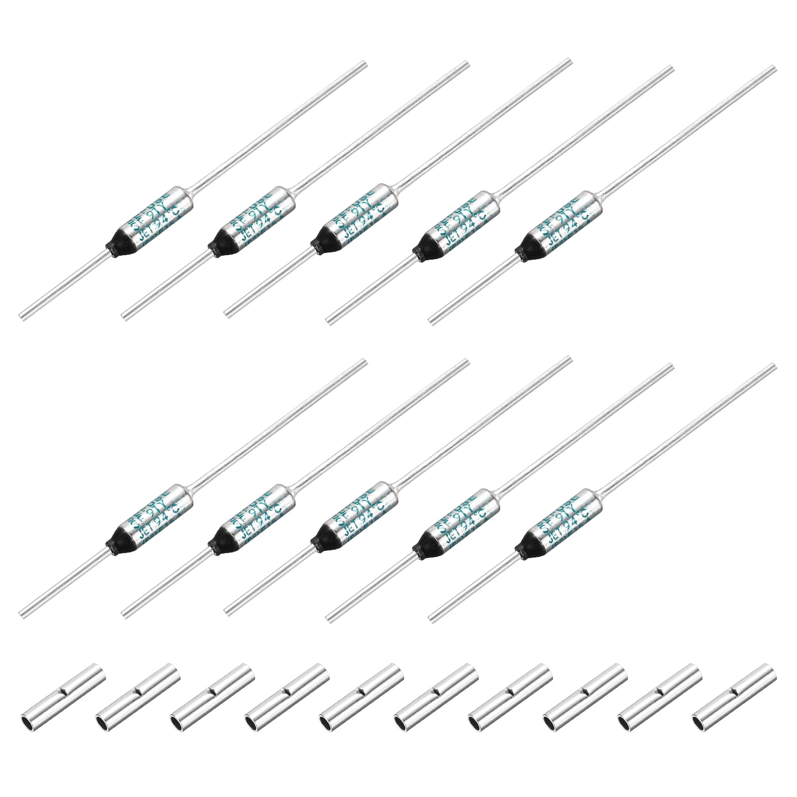 10 Pcs Metal Temperature Thermal Fuse SF91Y 94 °C 201.2 °F 15A 250V ...