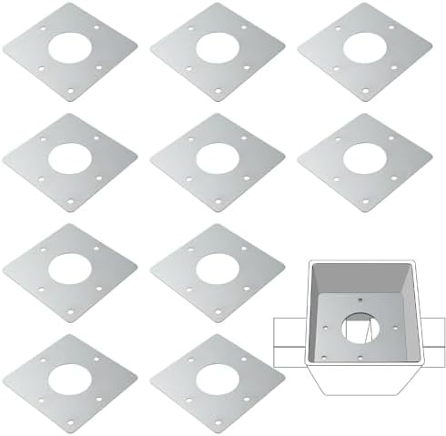 10 Pcs Metal Top Rail Tie Replacement for 5 x 5 in Vinyl Fence Post ...