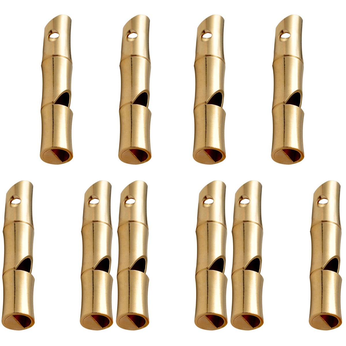 Onaparter 10 Pcs Metal Whistle Small Brass Whistles Safety Decorative ...