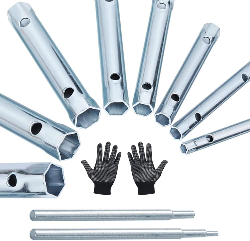 10 Pcs Metric Box Spanner Duel-Ended Wrench Socket Back Nut Tap Spark ...