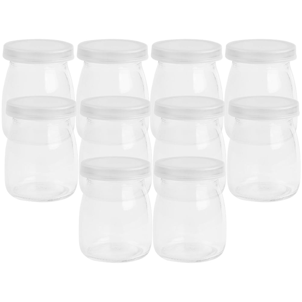 10 Pcs Milk Pudding Cup Yogurt Cups Dessert Cups Pudding Jars Glass ...